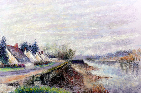 PIERRE VALLON - Impressionist painter in pastel colors