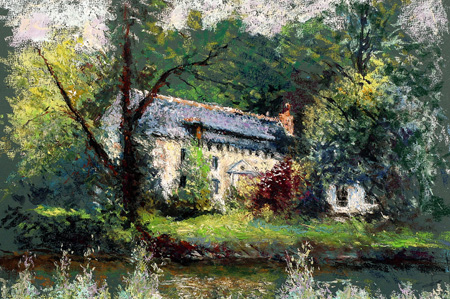 PIERRE VALLON - Impressionist painter in pastel colors